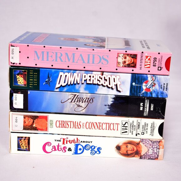 Media | 5 Vhs Movies Mermaids Down Periscope Always Christmas In ...